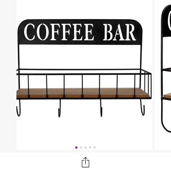 stratton home | Kitchen | Stratton Home Coffee Bar With Hooks New ...